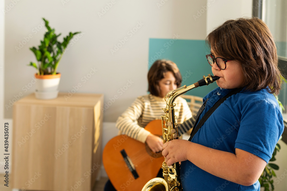 kids playing musical instruments Stock Photo | Adobe Stock