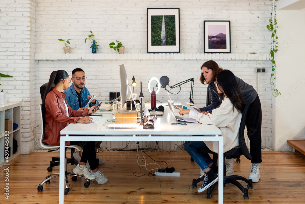 Business people in workspace Stock Photo | Adobe Stock