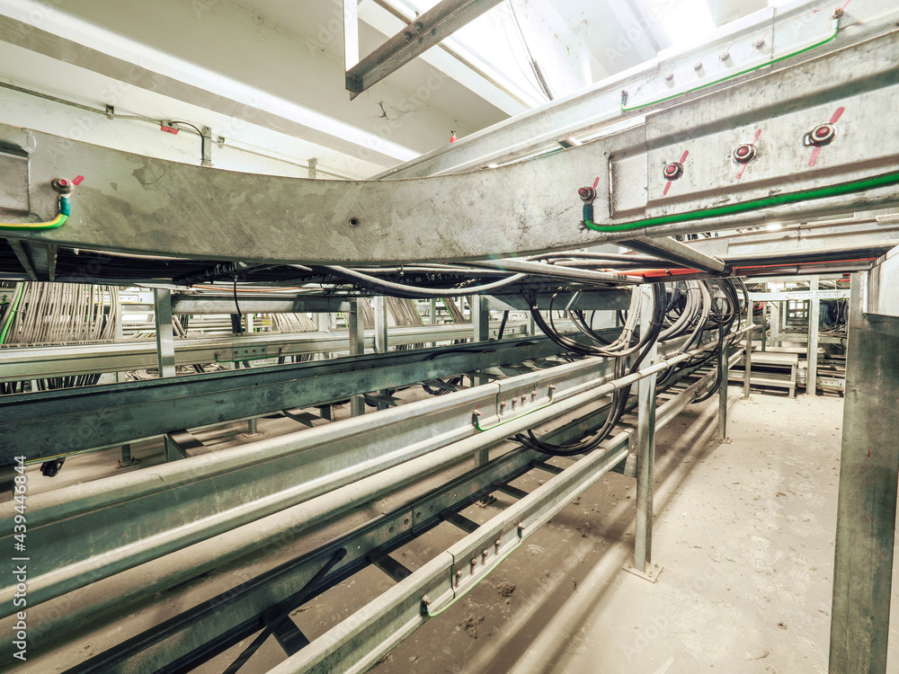 Power cables and instrument cables were installed with cable trays in ...