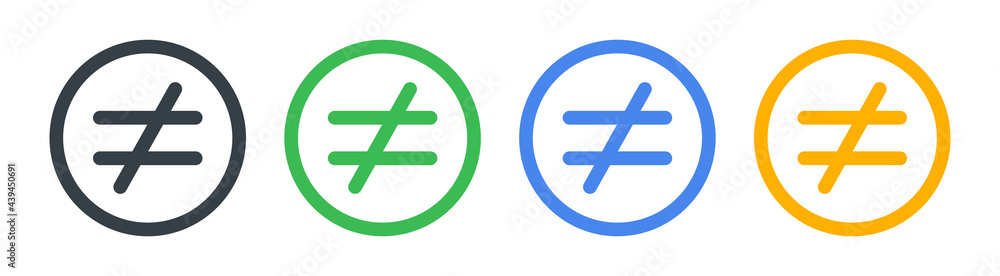 Inequality icon. Injustice symbol. Unfairness sign in circle. Vector ...