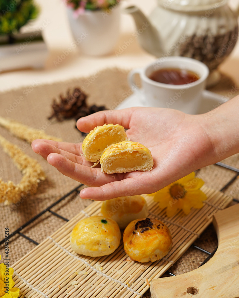 This pia tape cake, which is made using the main ingredient of sticky ...