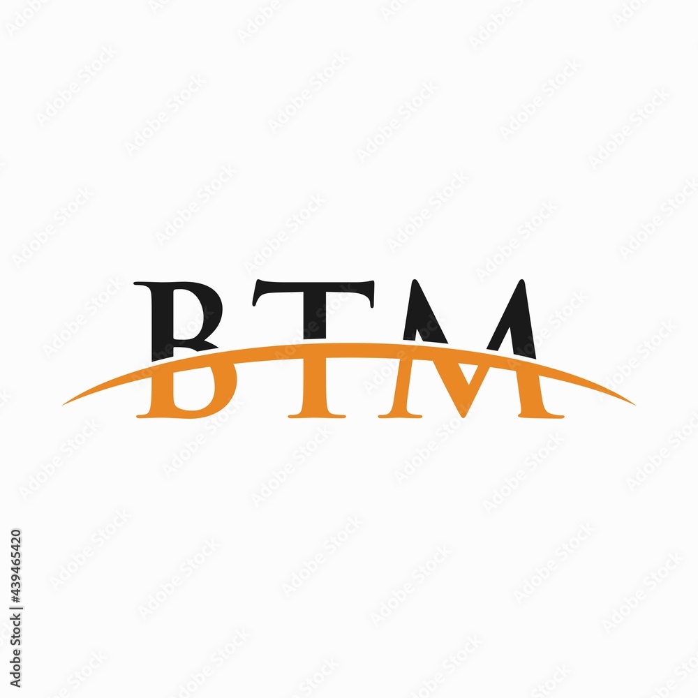 BTM initial swoosh horizon, letter logo designs corporate inspiration ...