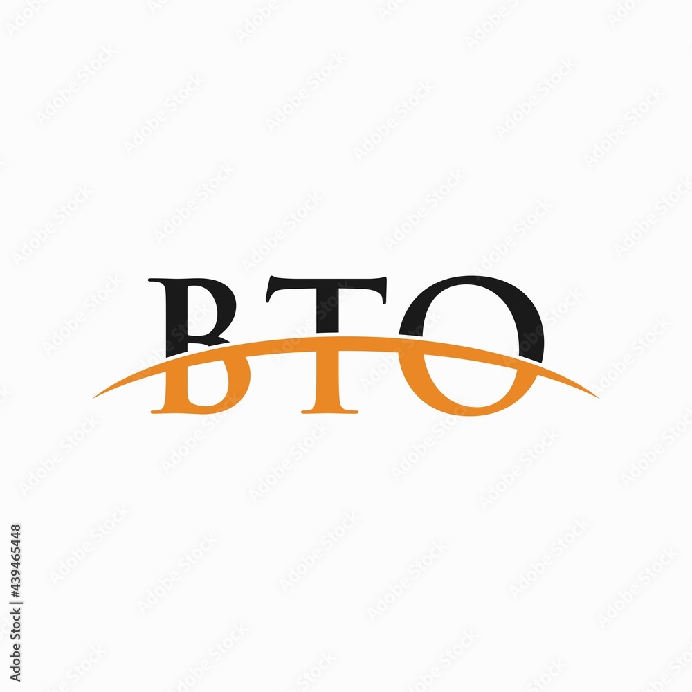 BTO initial swoosh horizon, letter logo designs corporate inspiration ...