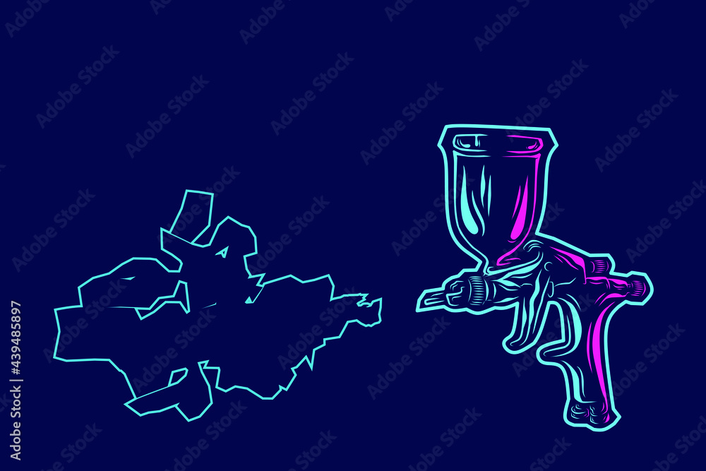 Abstract Gun Painting