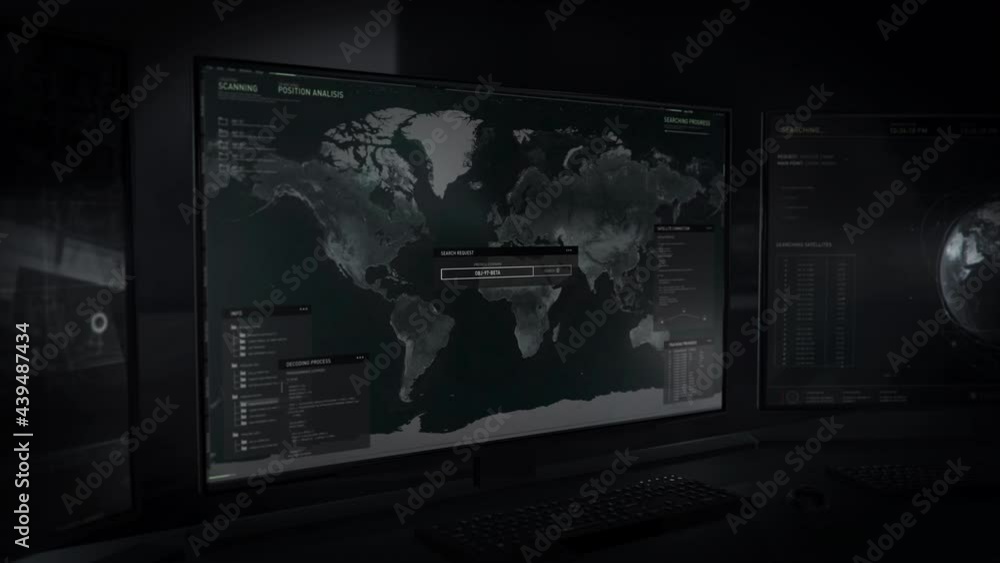 Authentication protocol. Search request. Scan through the continents. Detection of a suspicious ...