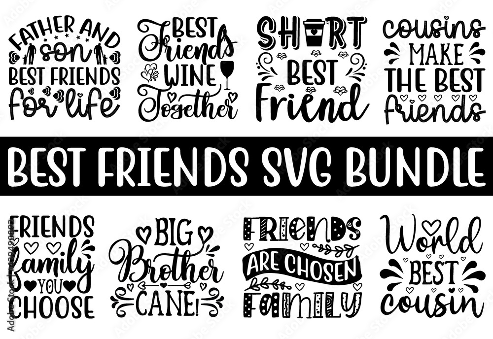 Fototapeta best friends SVG, best friends cut file Bundle, best friends ...
