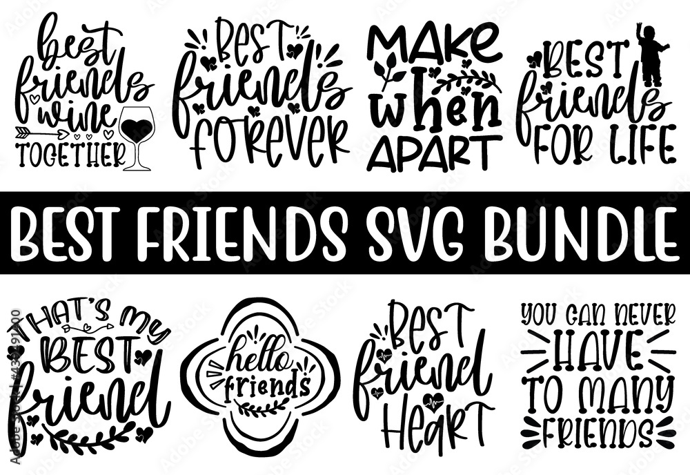 best friends SVG, best friends cut file Bundle, best friends cut file ...
