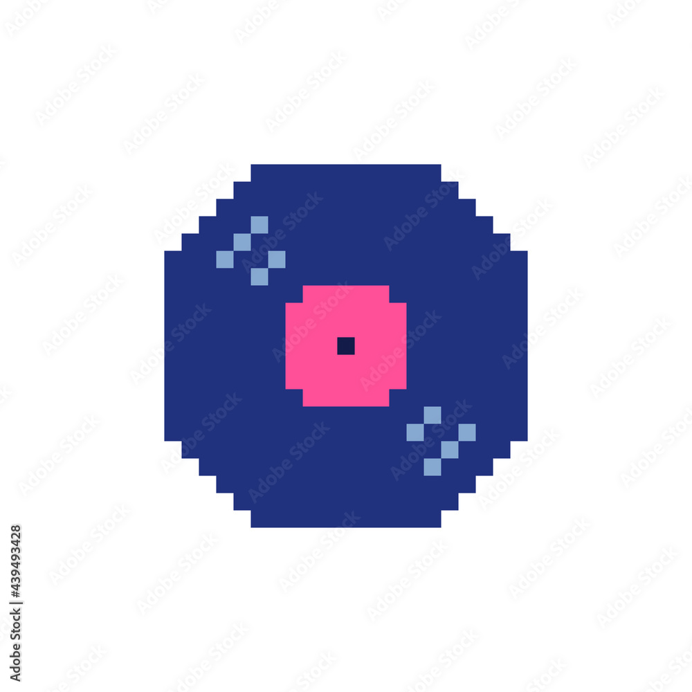 Compact disc icon. Pixel art style. Audio movies CD DVD. Web site ...