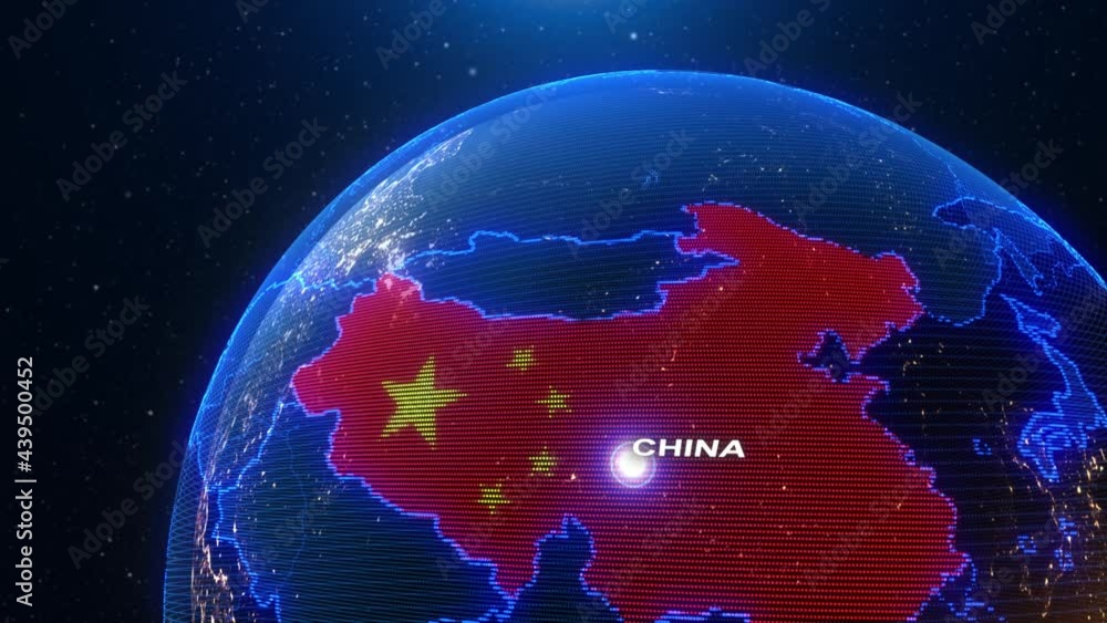 a world map of china, 3d rendering, Stock Video | Adobe Stock