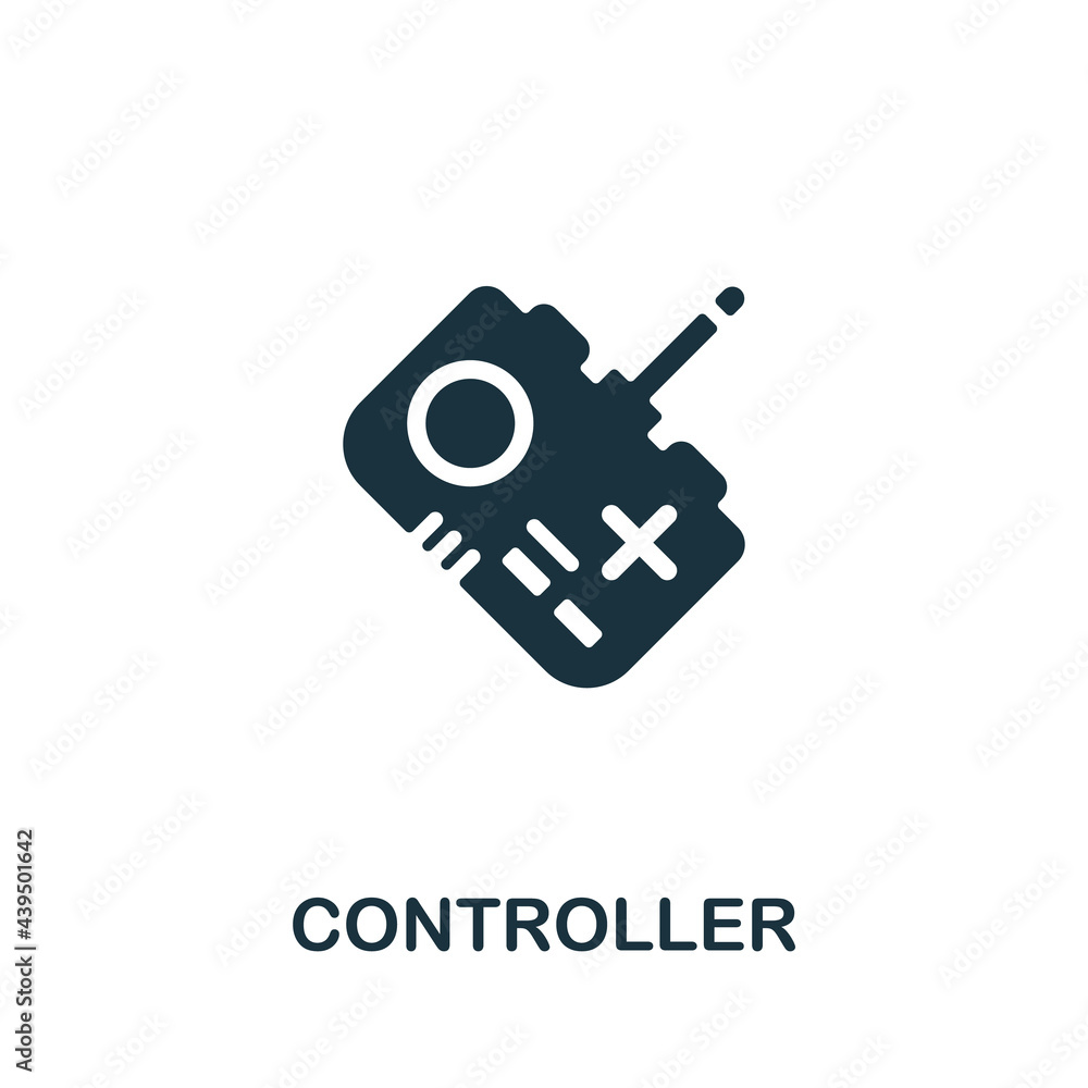 Controller icon. Monochrome simple element from manufacturing ...