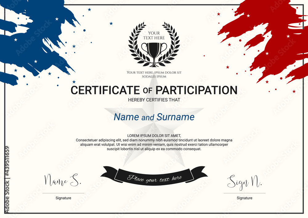 Sport certificate template Stock Vector | Adobe Stock