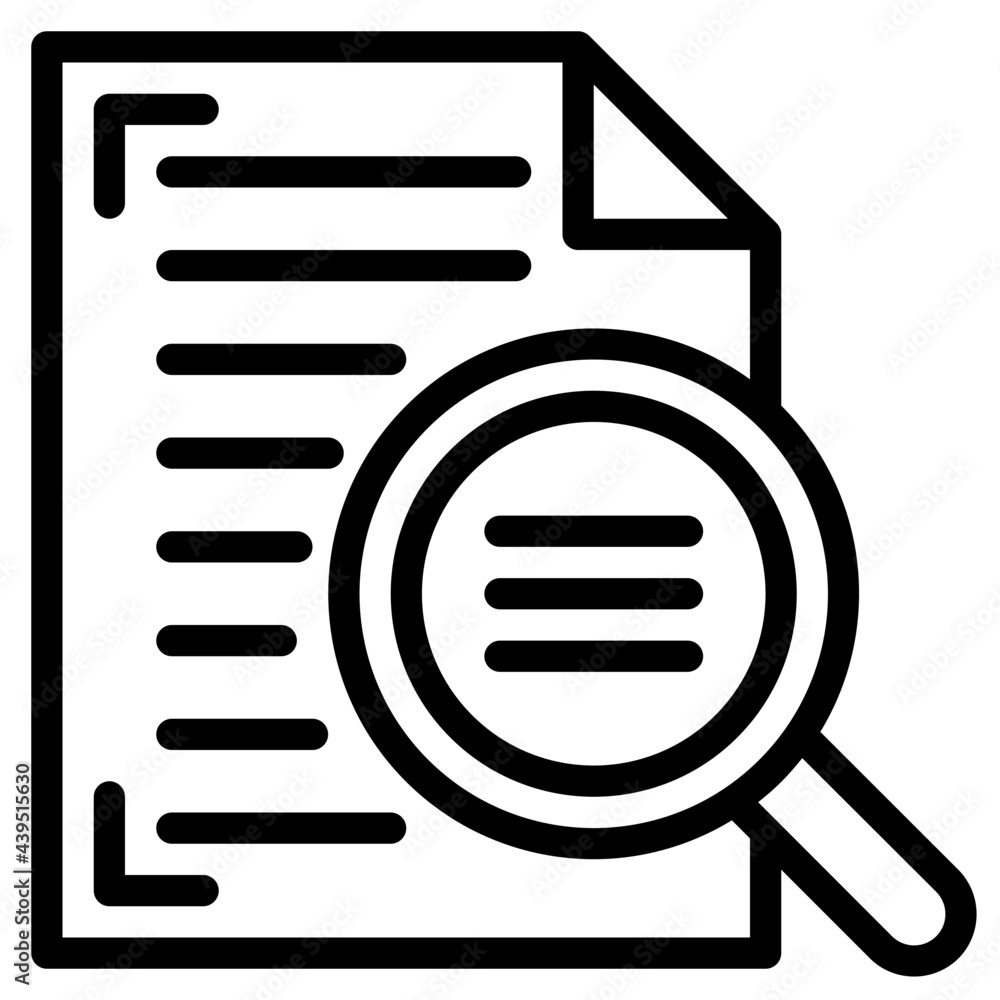 search outline style icon Stock Vector | Adobe Stock