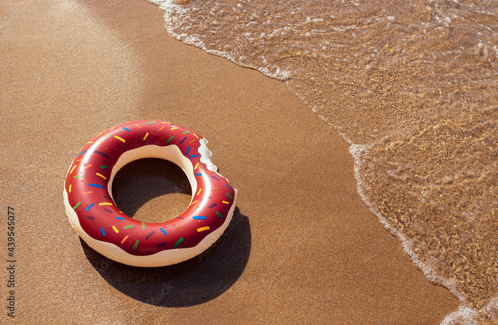 summer background banner circle on the beach Stock Photo | Adobe Stock