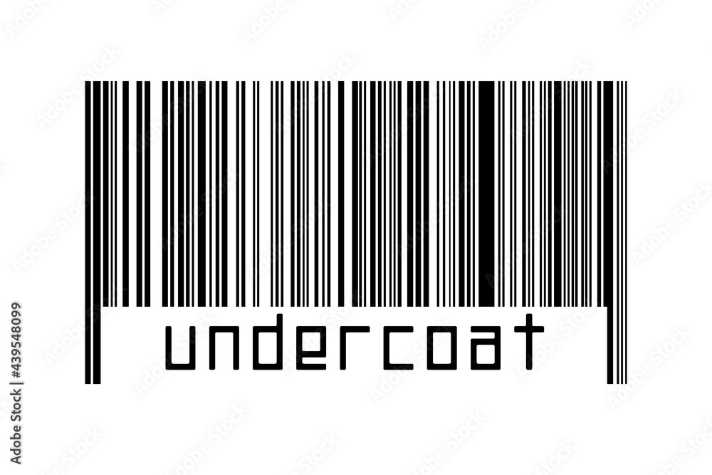 Digitalization concept. Barcode of black horizontal lines with ...