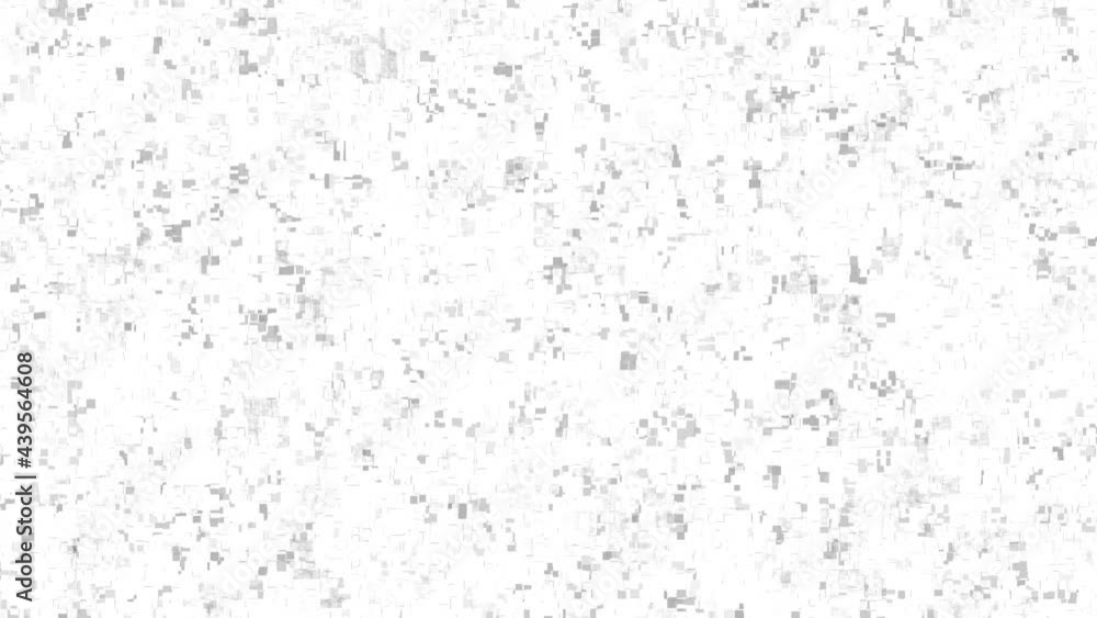 Abstract grey dust particles moving chaotically on white background ...