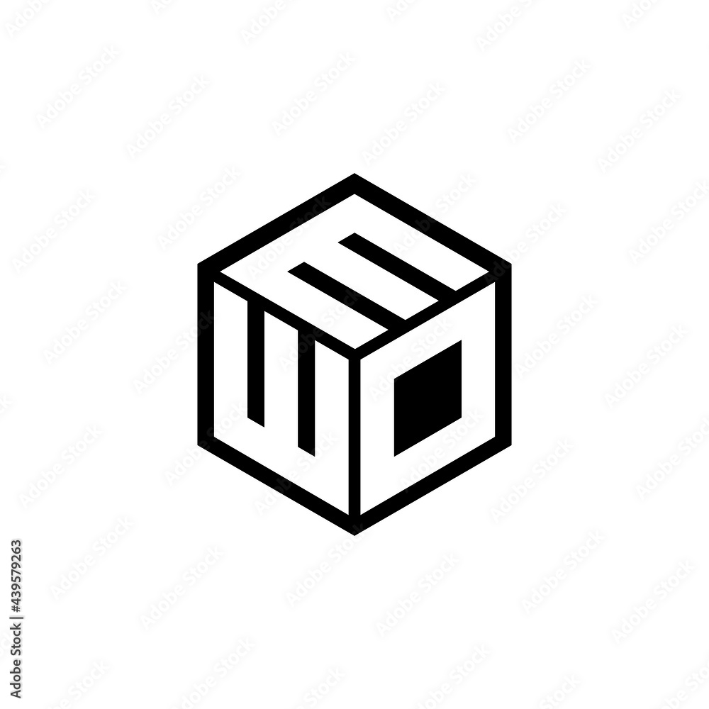 WDM letter logo design with white background in illustrator, vector ...