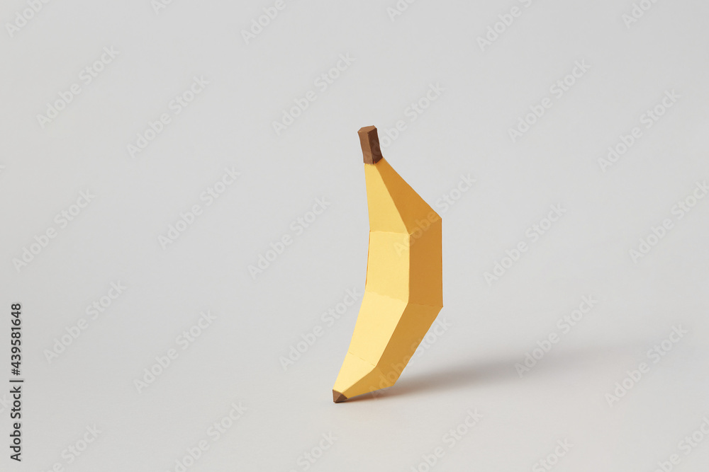 Papercraft decorative yellow banana Stock Photo | Adobe Stock