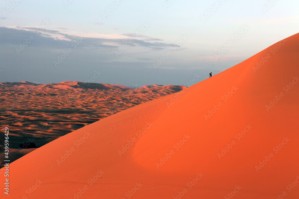 sahara desert at dusk Stock Photo | Adobe Stock