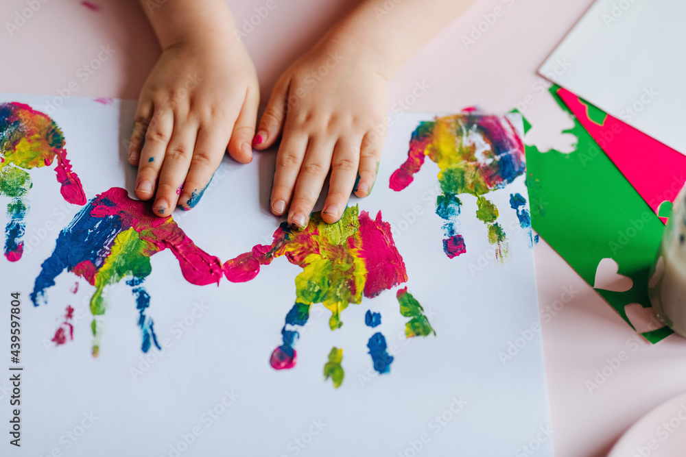 Little Girl's Handprint Stock Photo | Adobe Stock