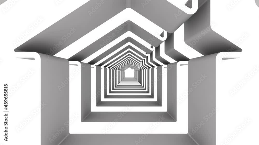 The choice of real estate. The symbolic houses in a row and one green ...