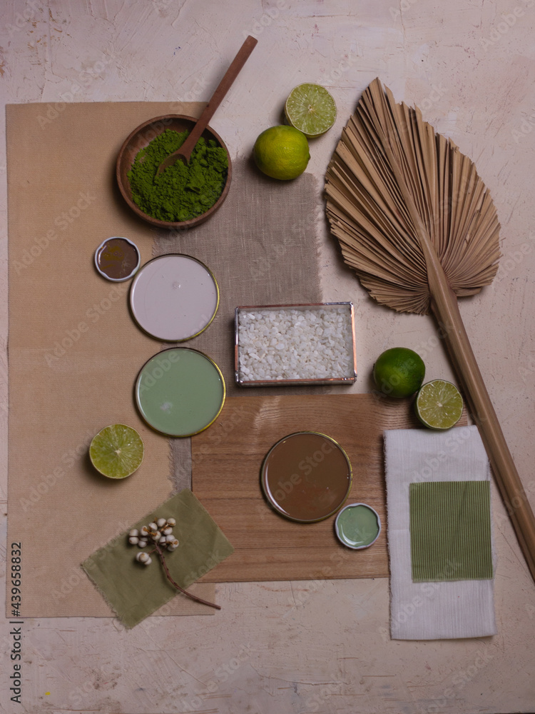 color palette mood board for interior design and decor color ...