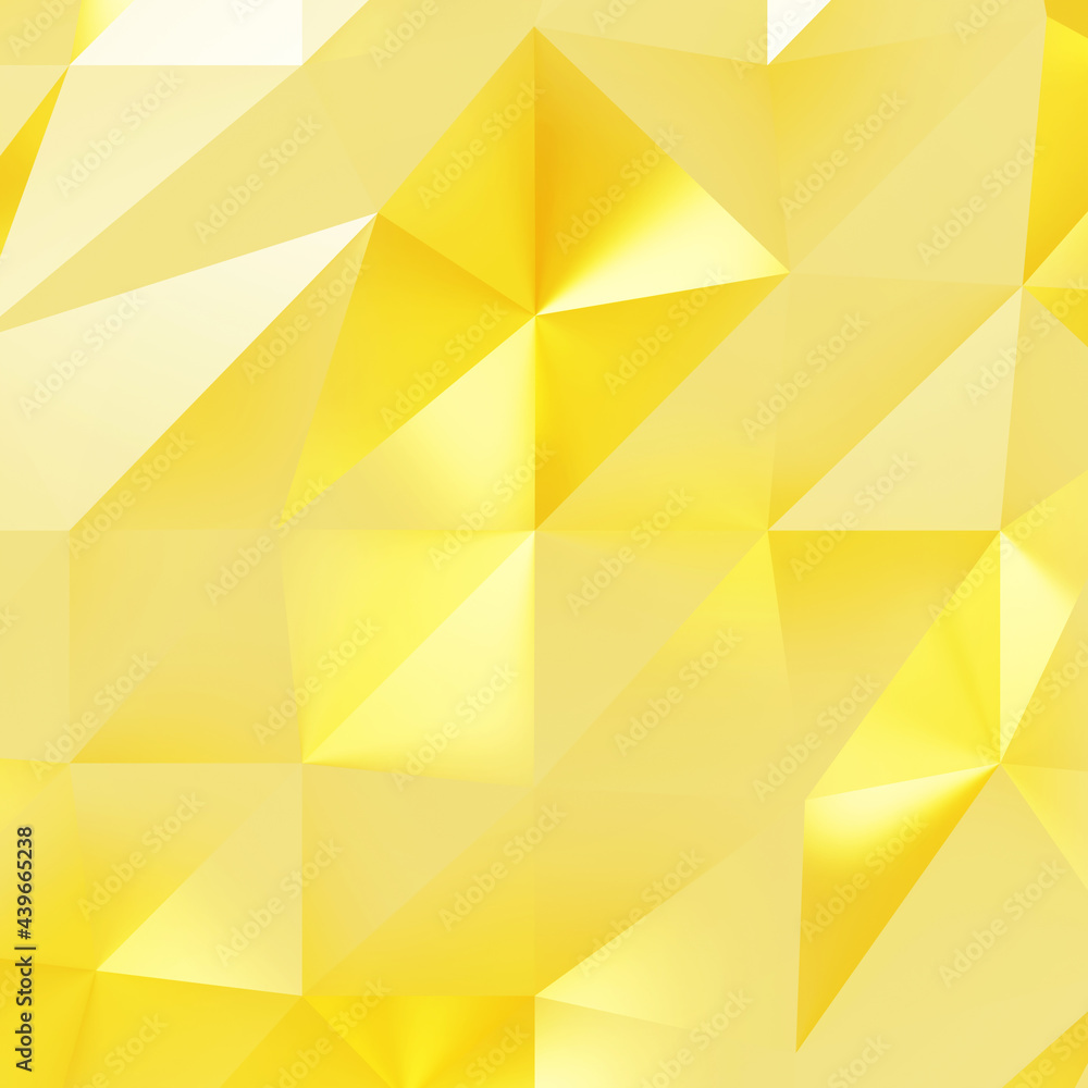 Gold polygon background 3d rendering, 3d illustration. Abstract triangle background. Gold ...