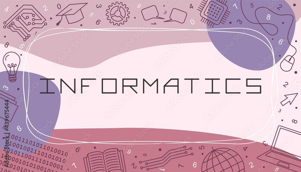 Vector design templates for Informatics in simple modern style with ...