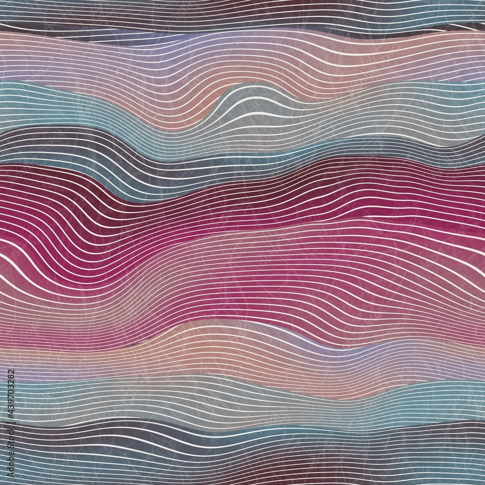 Seamless natural landscape hill pattern for print. Horizontal line ...