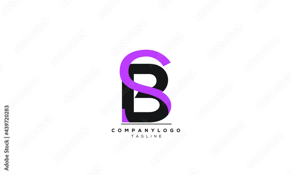 Alphabet SB , BS initial Letter Monogram Icon Logo vector illustration ...