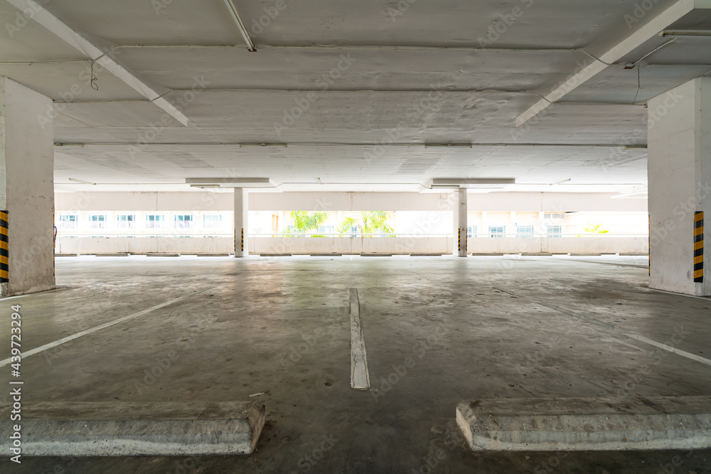 Parking garage department store interior Empty parking lot or garage ...