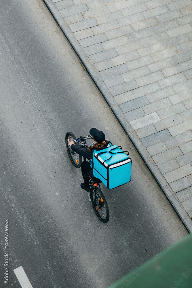 Bike Courier Stock Photo | Adobe Stock