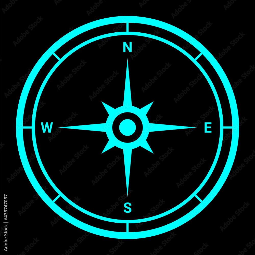 Map direction illustration. North symbol Stock Vector | Adobe Stock