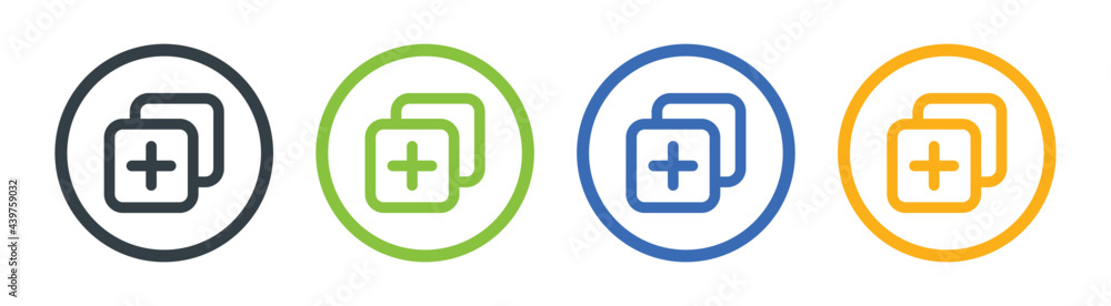 Duplicate button icon symbol vector illustration. Stock Vector | Adobe ...