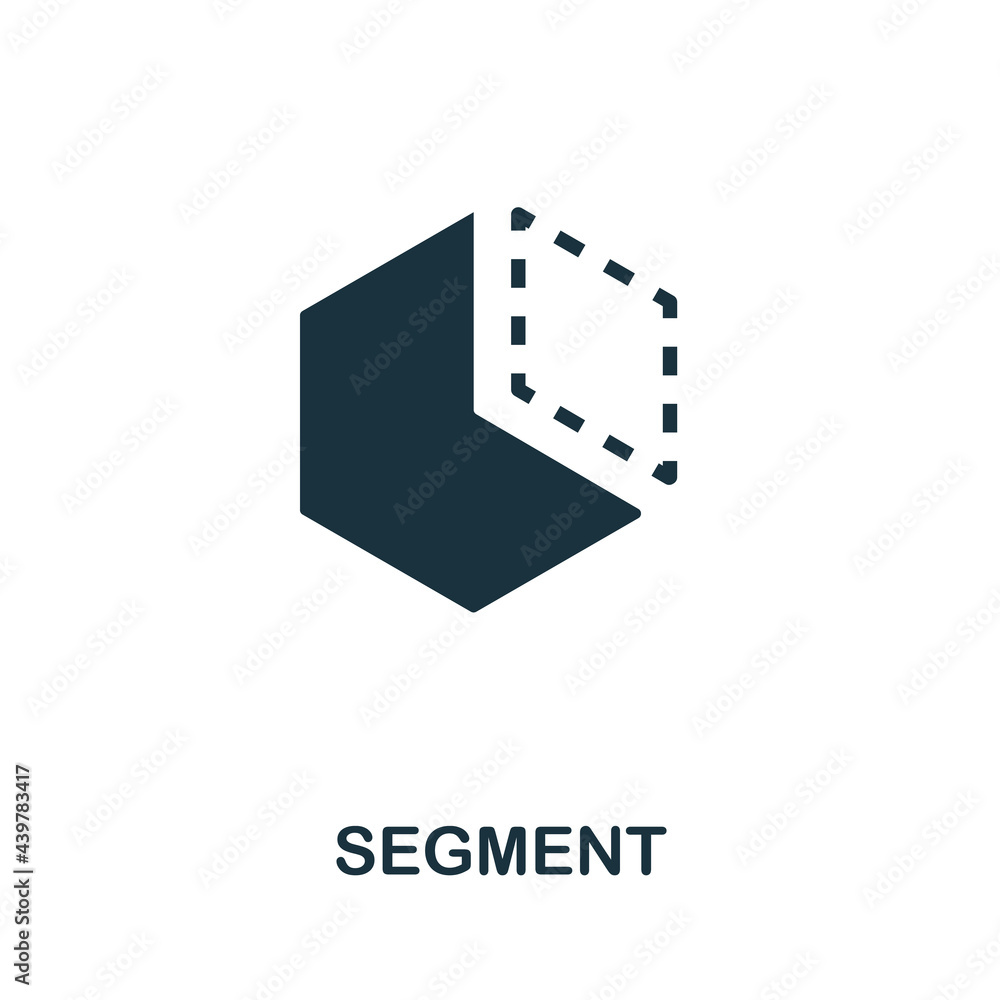 Segment icon. Simple creative element. Filled monochrome Segment icon ...