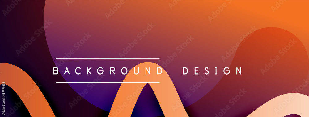 Abstract gradient background with wave line with shadow effect ...