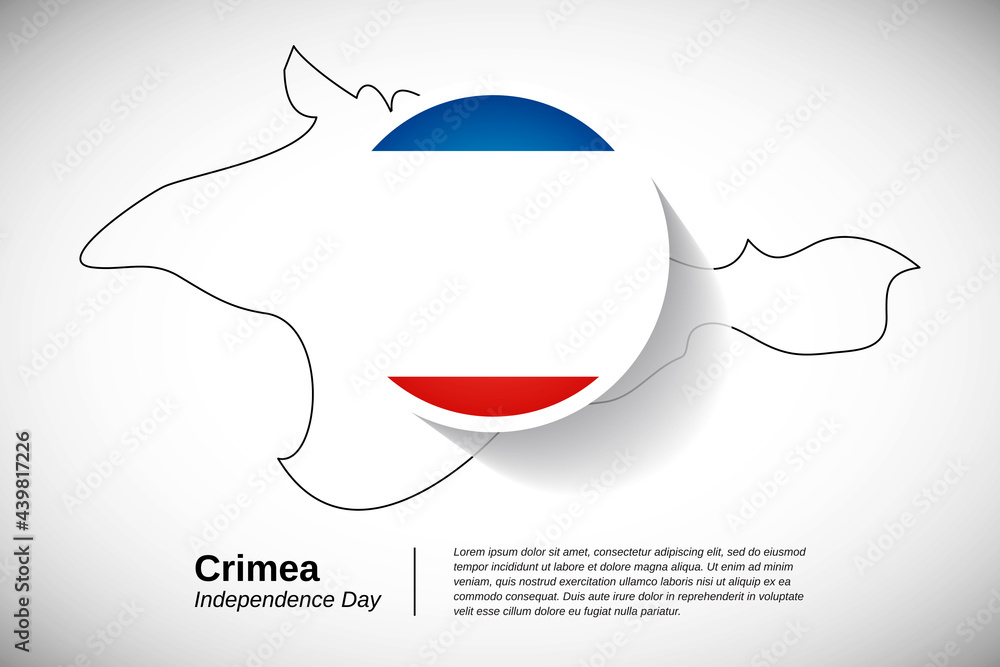 Vetor de Independence day of Crimea. Creative country flag of Crimea ...
