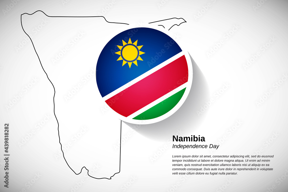 Independence day of Namibia. Creative country flag of Namibia with ...
