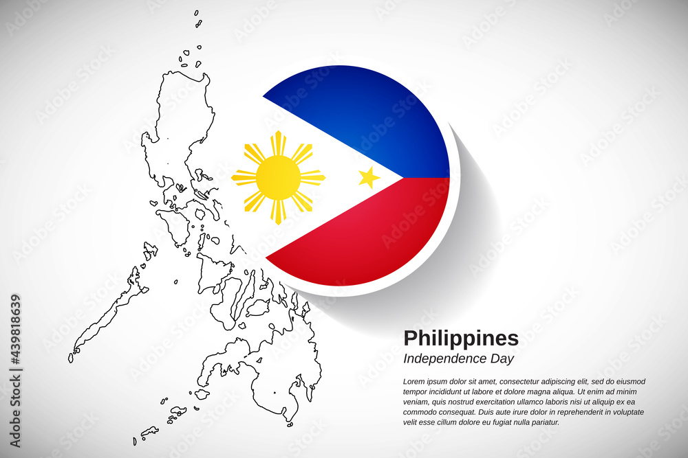Independence day of Philippines. Creative country flag of Philippines ...