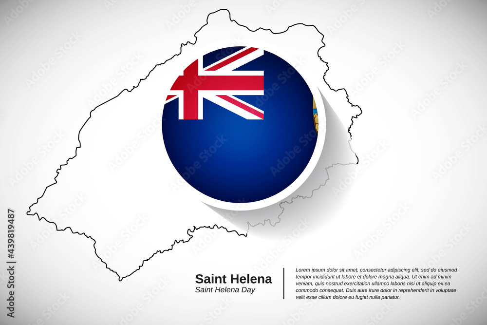 National day of Saint Helena. Creative country flag of Saint Helena ...