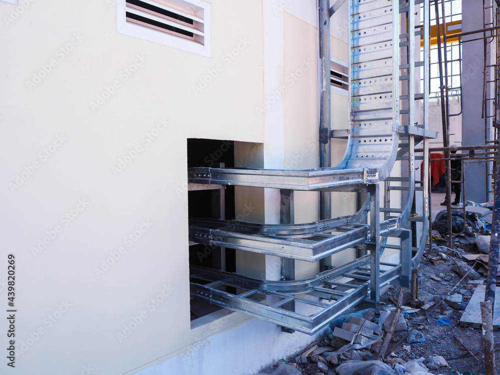 Cable tray in power plant during construction. Stock Photo | Adobe Stock