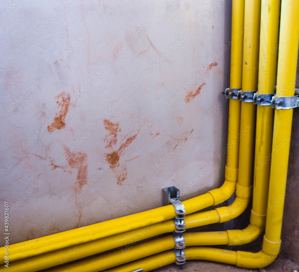 PVC of grounding systems in power plant. Stock Photo | Adobe Stock