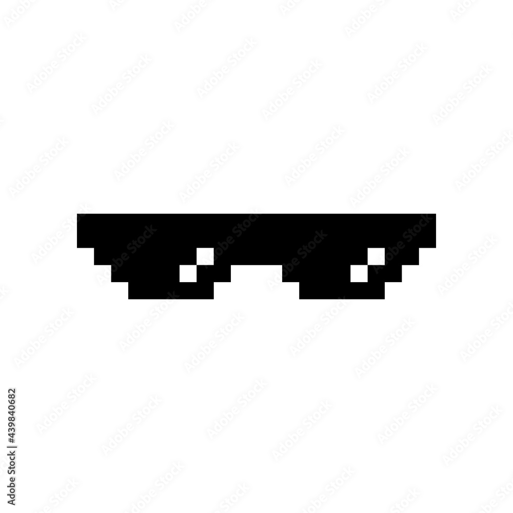 Boss glasses meme vector illustration. Thug life design. Stock Vector ...
