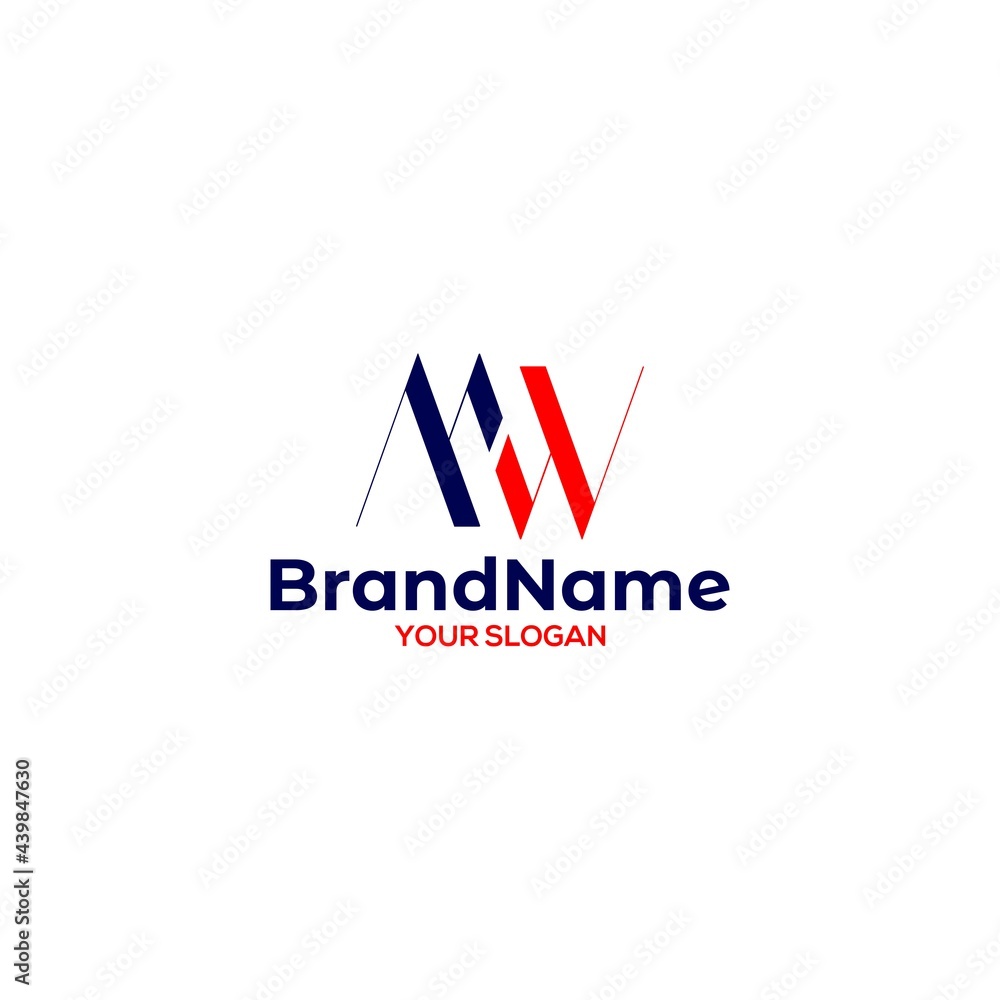 Letter MW logo Design Vector Stock Vector | Adobe Stock