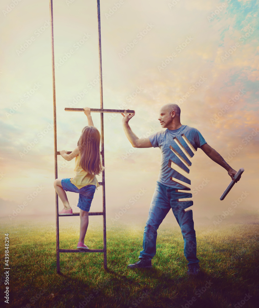 Father making sacrifices Stock Photo | Adobe Stock