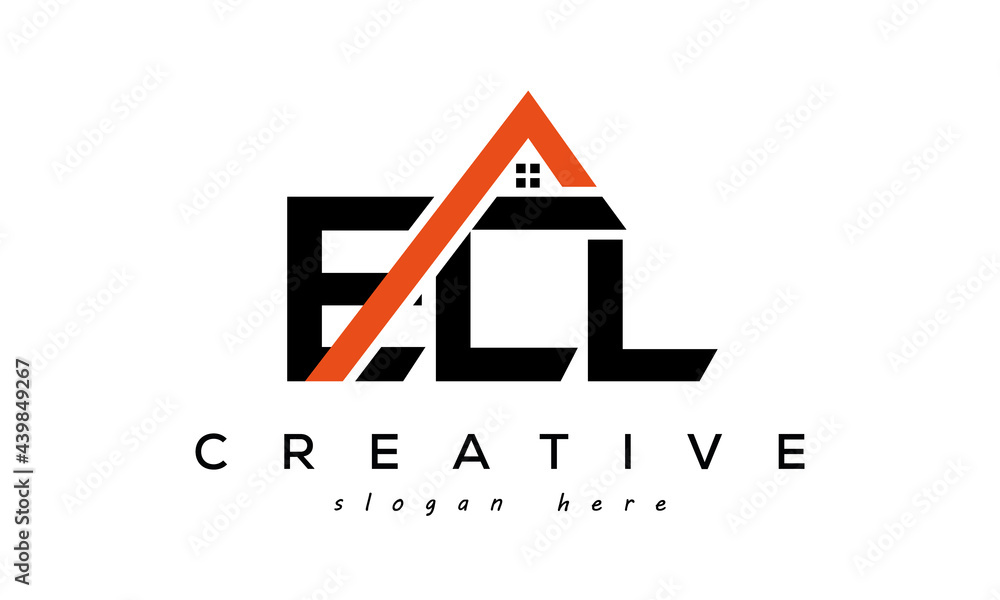 ECL letters real estate construction logo vector Stock Vector | Adobe Stock