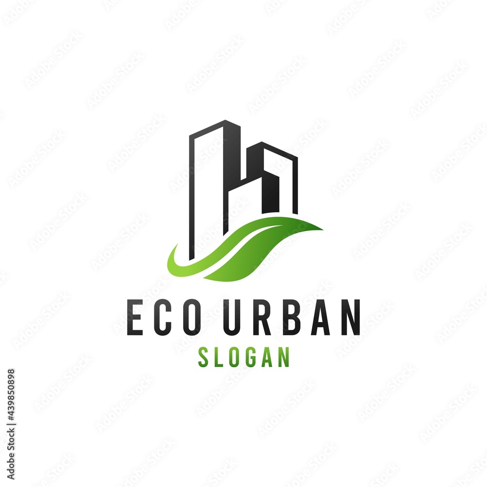 green urban logo, ecological city logo Stock Vector | Adobe Stock