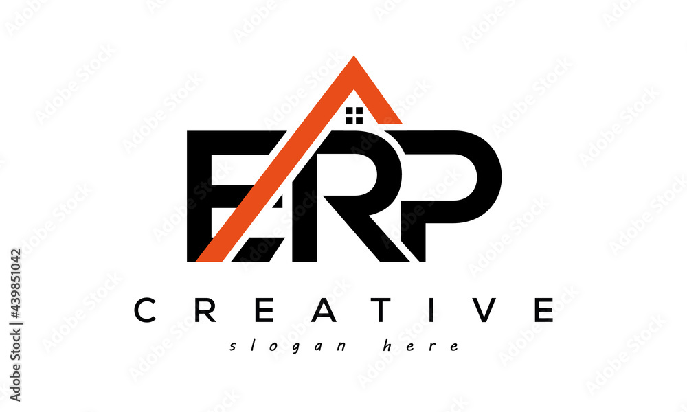 ERP letters real estate construction logo vector Stock Vector | Adobe Stock