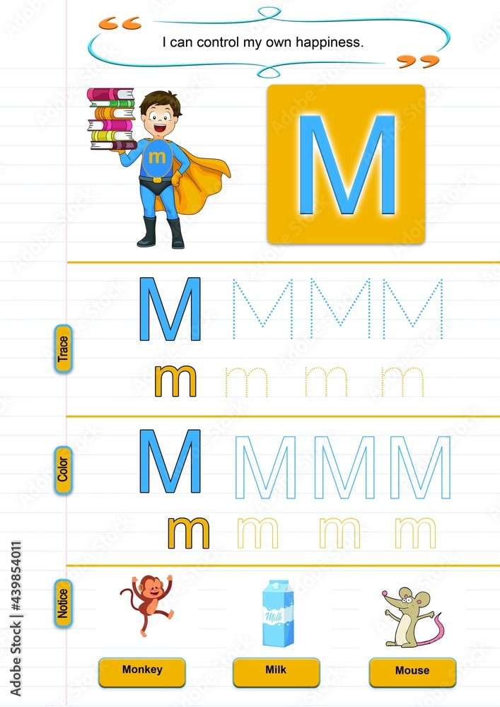 Letter M.Learn Alphabet letters and coloring graphics printable ...