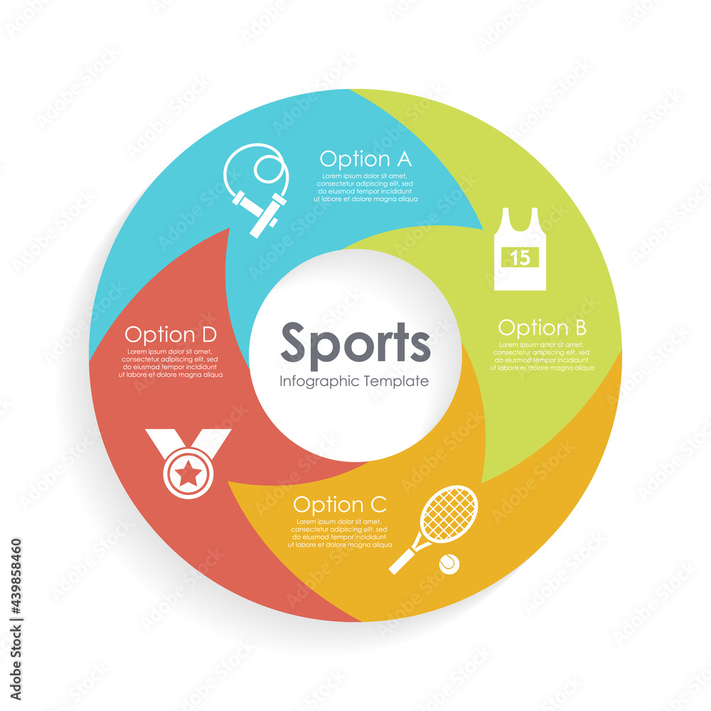 Concept of sport infographics in flat design. Template can be used for ...