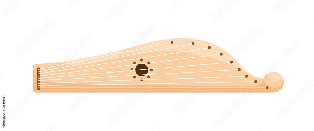 Russian Gusli, traditional folk Slavic plucked music instrument with ...
